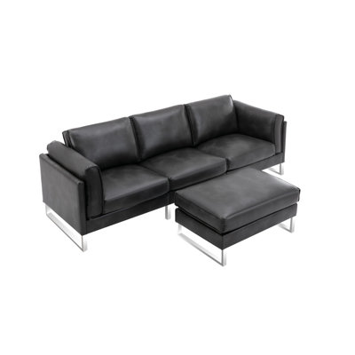 Wade Logan® Armiya 4 - Piece Chaise Sectional & Reviews | Wayfair